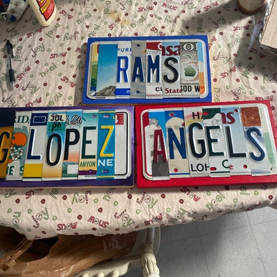 Worn & Faded License Plate Letters and Numbers to Build Your Own ...