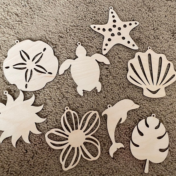 Sea Turtle Shape, Unfinished Wood Craft Blanks, Laser Cut Wooden Ocean ...
