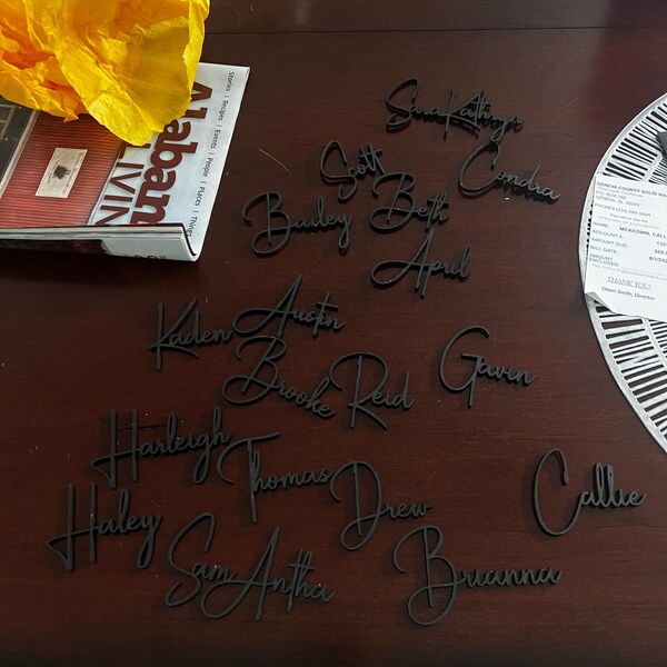 Name Plate Wedding Name Plate Wooden Setting Wedding Name Place Card ...