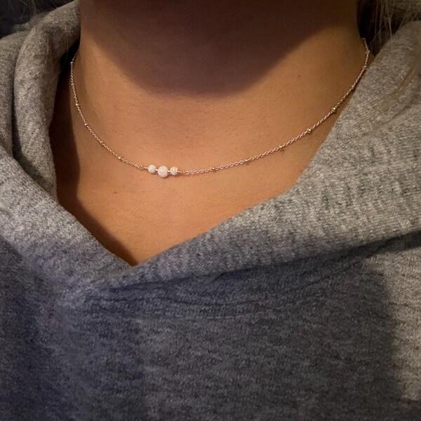 Vintage Style Choker Necklace, Gunmetal Choker, Gemstone and Pearl ...