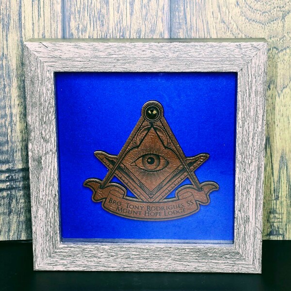 Masonic Freemasonry - Set of 3 Wood and Leather Bookmarks - Custom ...