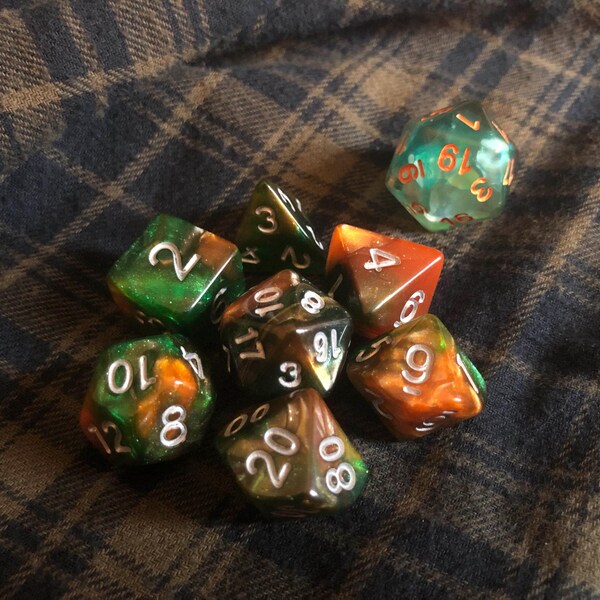 Under the Sea Tide Pool Dnd Dice Set Perfect Gift for Fans of Dungeons ...