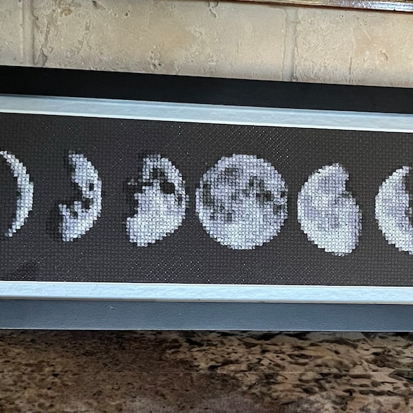 Moon Phase Cross Stitch Pattern PDF - Planet Astrology Embroidery ...
