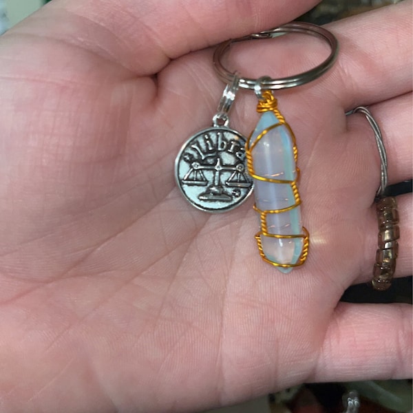 Crystal Zodiac Sign Keychain! - Pick Your Sign and Crystal! - Etsy