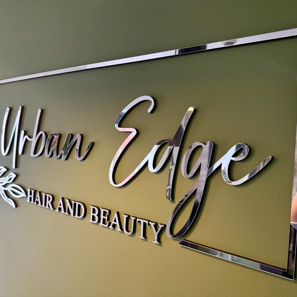 Laser Cut Logo Sign, Beauty Salon Sign, 3D Business Sign, Business ...