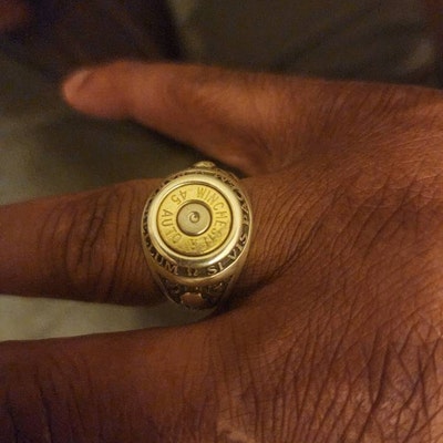 Bellum Ring .45 Acp 925 Sterling Silver Bullet Ring si Vis Pacem Para ...