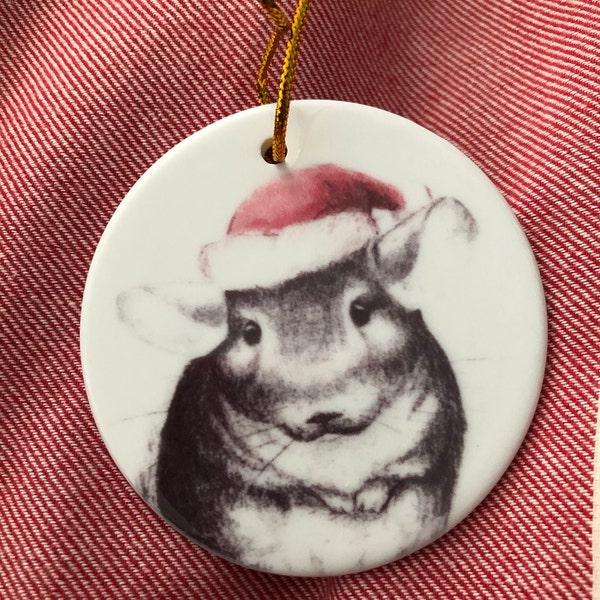 Artsy Chinchilla Porcelain Christmas Ornaments - Etsy