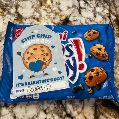 Kids Valentines Kids Valentine Cards Chip Hooray Cookie Valentine Tags ...