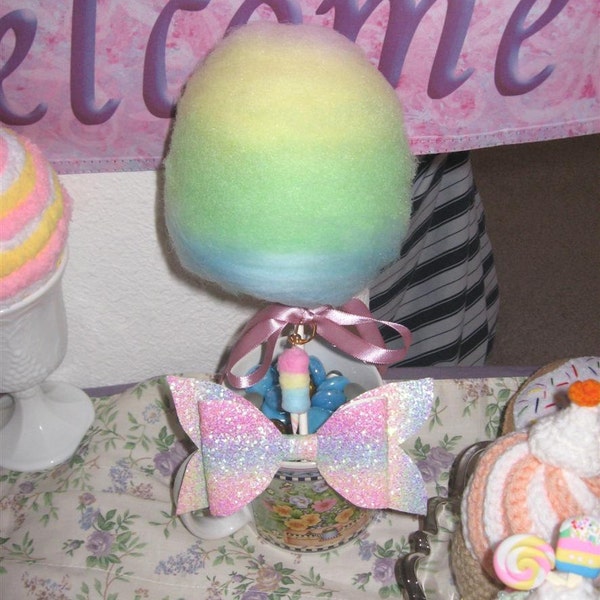 Cotton Candy Charm, Harajuku Cotton Candy, Rainbow Cotton Candy Jewelry ...