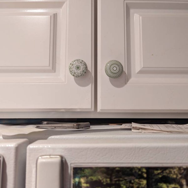 Assorted Blue and White Mixed Ceramic Knobs Kitchen Cabinet Drawer Knobs Cupboard Knobs Drawer ...