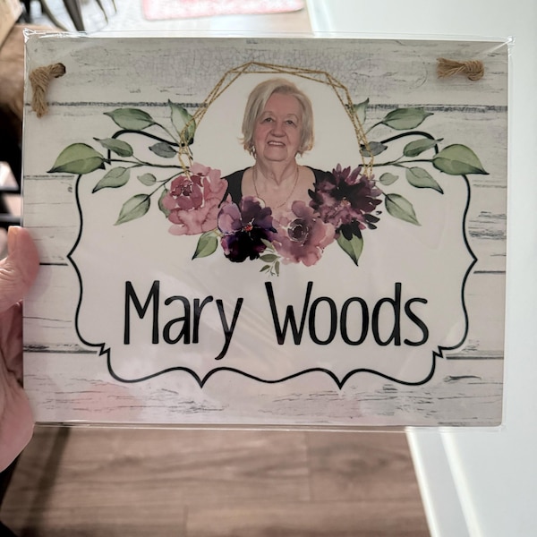 Personalized Round Door Sign for Assisted or Senior Living Apartment ...