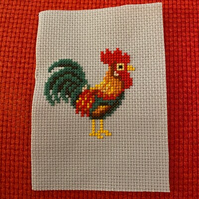 Happy Rooster Cross Stitch Pattern PDF Bundle Running Standing Rooster ...