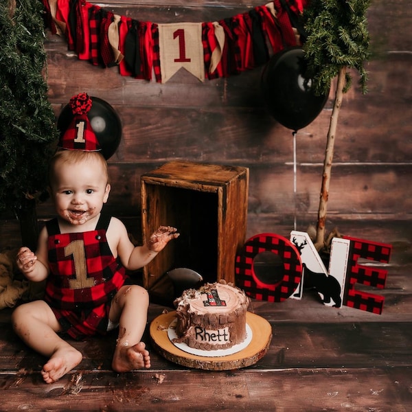 Lumberjack First Birthday Outfit, Lumberjack 1st or 2nd Birthday ...