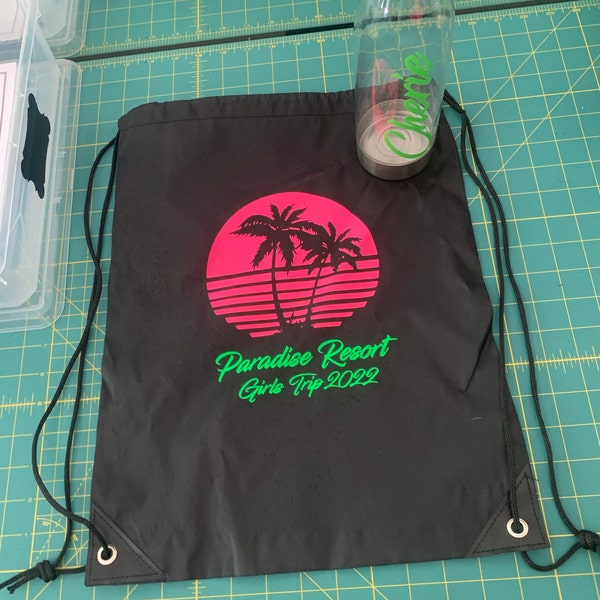 Personalized Drawstring Bags - 13" X 16" High, Custom Gym, School, Diaper Bag, Daycare, Kids ...