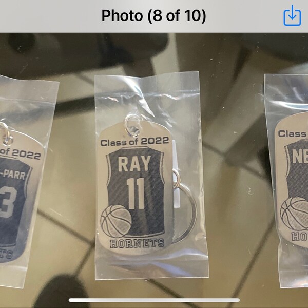 BASKETBALL Player Graduation Keychain or Bag Tag, Personalized FREE ...