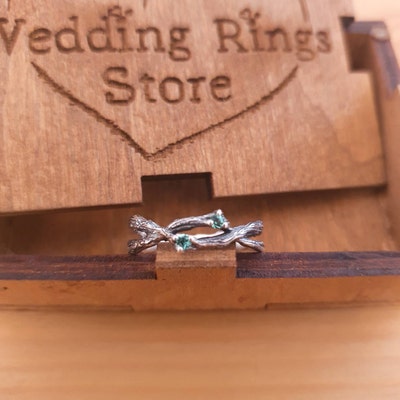 Double Braided Branch Engagement Ring for Women in Solid Sterling ...