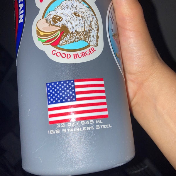 6 Mini American Flag Stickers USA Vinyl Die Cut License Plate Car ...