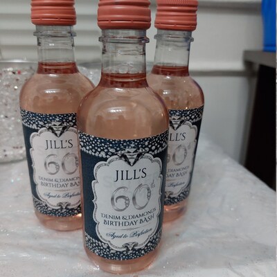 Denim and Diamond Wine Labels,denim Diamond Mini Wine Labels,denim ...