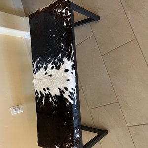 Custom Made Cowhide Dining Table Height / Dressing Table Bench - Etsy