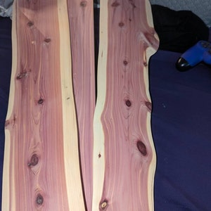 Aromatic Eastern Red Cedar, Three Boards, Partial Live Edge ...
