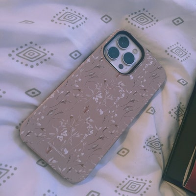 Pretty Peach Watercolor Flowers Clear Case for iPhone 15 14 Plus 13 12 ...