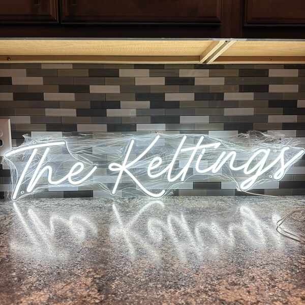 Custom Last Name Neon Sign Wedding for Reception, Led Lights Neon Sign ...