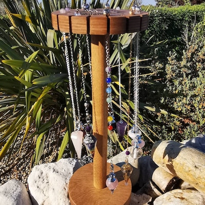 Pendulum Display Stand With Sun and Moon Engrave, Pendulum Holder ...