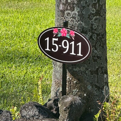 Address Sign Plain White With Stake - Etsy