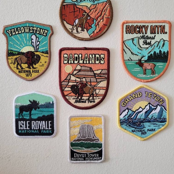 Embroidered National Park Patches, Iron-on Applique - Etsy