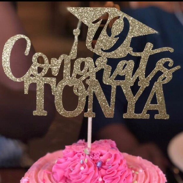 Custom Cake Topper Graduation Cake Topper Personalized Cake Topper Grad ...