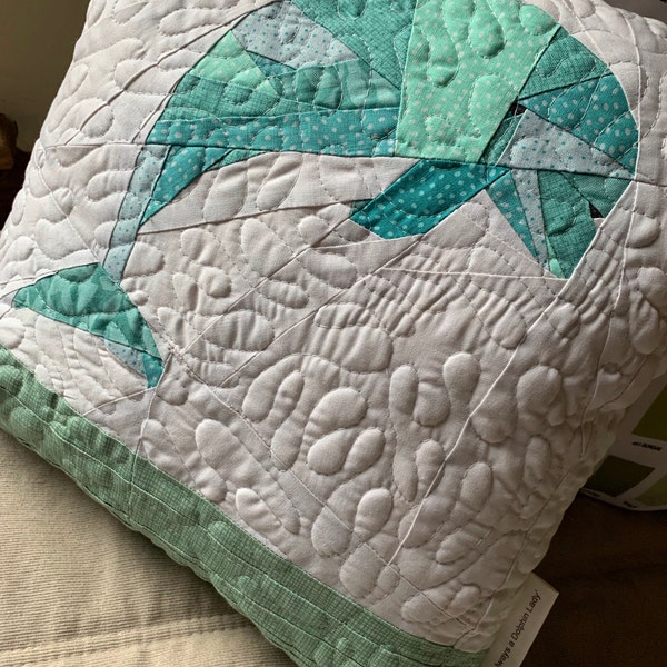 Daphne Dolphin Quilt Pattern. A 12 Inch Quilt Block Foundation Paper ...
