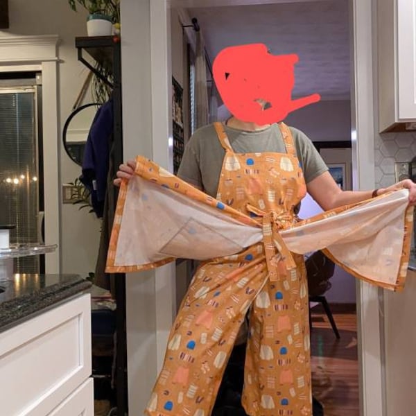 Pottery Apron With Pants/sewing Pattern/ Potter's Split Leg /cross Back ...