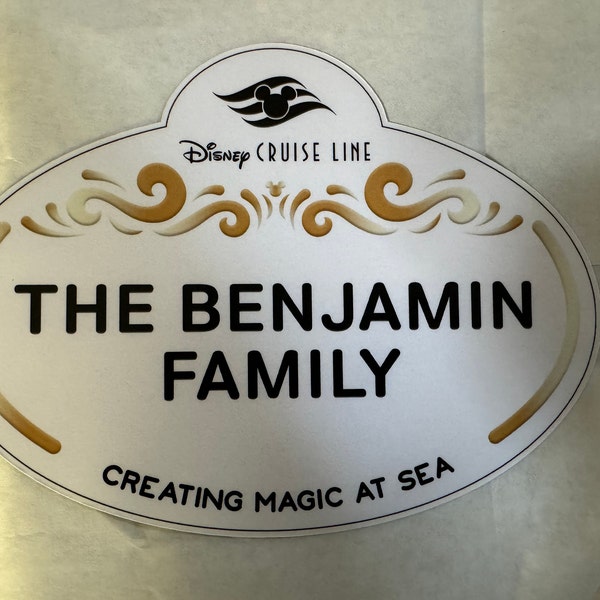 Disney Cruise Ship Name Tag Family Magnet Bundle Set - Personalized ...