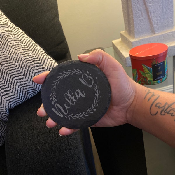 Personalized Drink Coasters, Wedding Gift, Table Coaster, Custom Stone ...