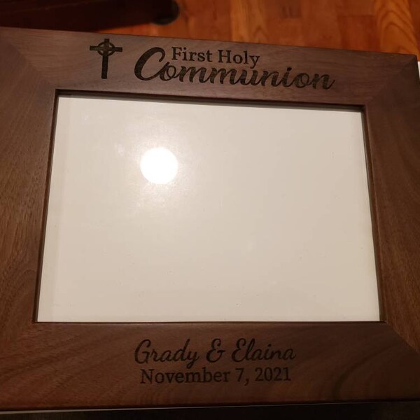 First Holy Communion Custom Frame, Personalized Solid Wood Frame ...