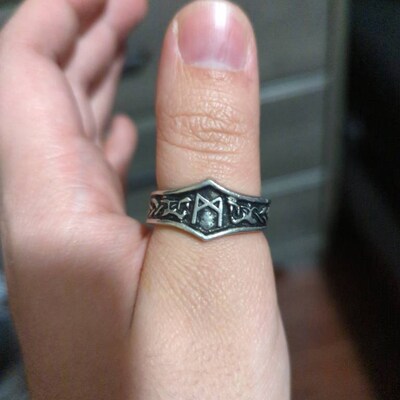Viking Rune Ring Your Choice of Rune Symbol Adjustable US - Etsy