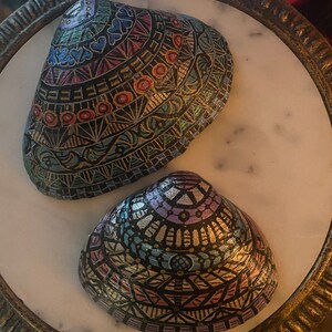 Hand-painted symmetry Seashell - Etsy