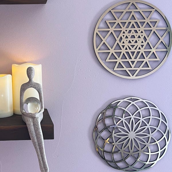 Seven Chakra Wall Art Set, Chakra Wall Hangings, Gold Chakra, Chakra ...