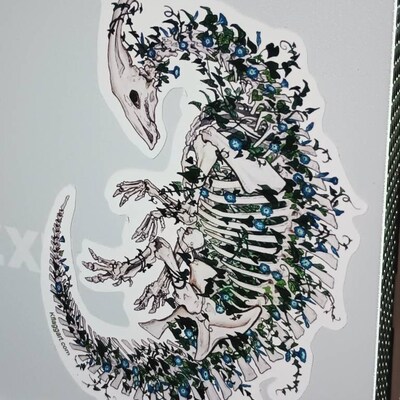 Prehistoric Bones Sticker Pack mosasaurus, Plesiosaurus, Swordfish Set ...