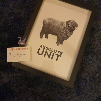 Absolute Unit, Sheep Print, Funny Wall Art, Absolute Unit Print ...