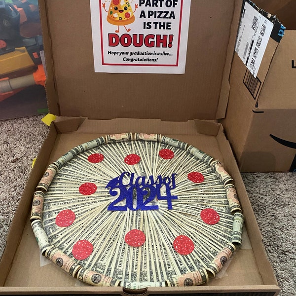 Graduation Money Gift, Printable Money Pizza Sign, Money Gift Ideas ...