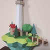 DIY Treehouse Model, 3D Papercraft PDF Pattern / Simple Origami Lowpoly ...
