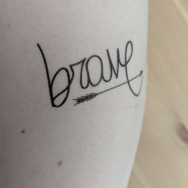 Brave - Temporary Tattoo (set of 2) - Etsy