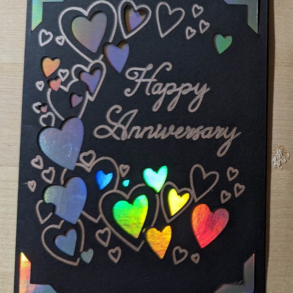 SVG: Anniversary Insert Card. Cricut Joy Friendly. Draw and Cut Card ...