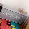 Personalised Toy Box Name & Embellishments. Pastel Name. Hot Air ...