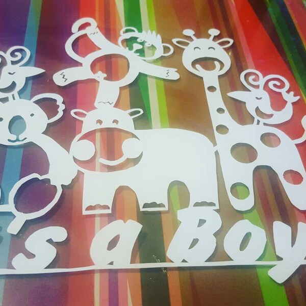 It's a Boy! Paper Cut Svg / Dxf / Eps / Files and Pdf / Png Printable ...
