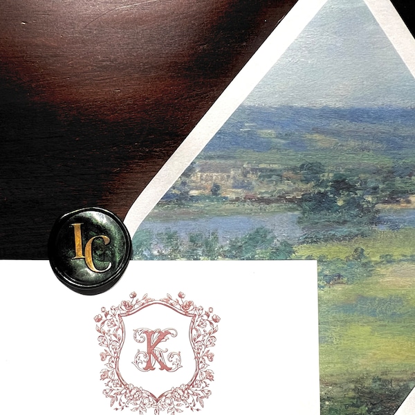 Custom Monogram Crest Gift Tags for Weddings | Printed Gift Tags ...