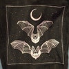Midnight Bats Silver Screen Print Back Patch Goth, Punk, Skull, Occult ...
