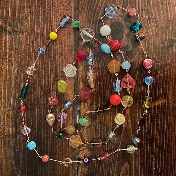 End of the Day Vintage Glass Bead Chain "kit" - Etsy