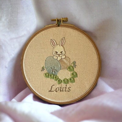 Cute Bunny Balloon Embroidery Design, Animals Embroidery Design Machine ...
